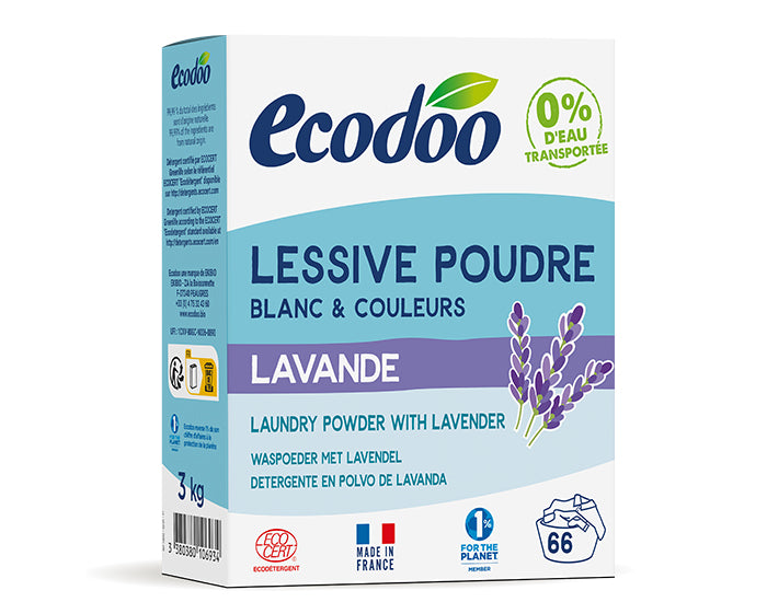 Lessive blanc & couleurs claires, lavande, Format poudre, 3kg,