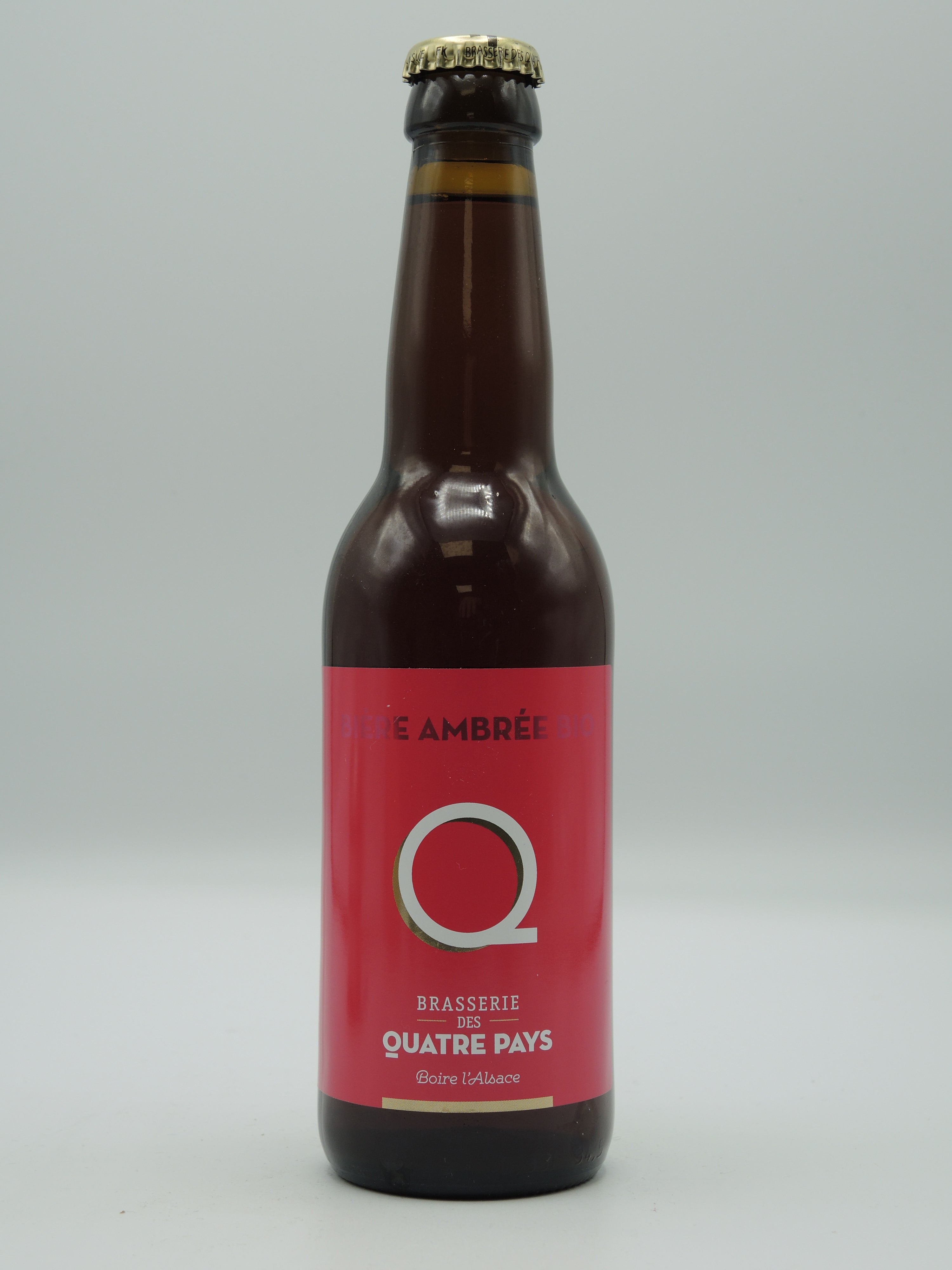 Bière Ambrée Bio Artisanale 33cl, Brasserie des Quatre Pays d'Alsace